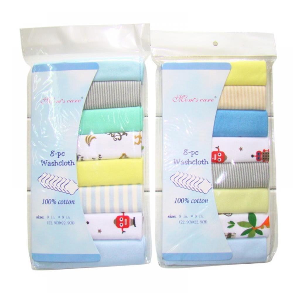 8 Pack Baby Burp Cloths for Girls Boy, Triple Layer, 100% Organic ...