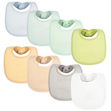 HaimoBurg 5 Pack Long Sleeve Baby Bibs, Waterproof Bibs with Catch-All ...