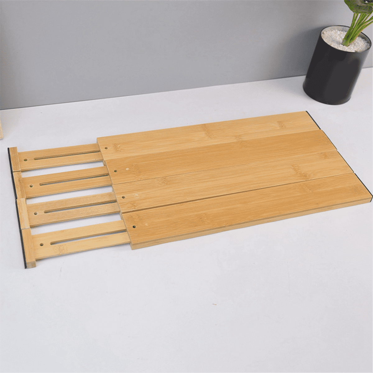 8 Pack Bamboo Drawer Dividers, Drawer Organizer, Drawer Separator ...