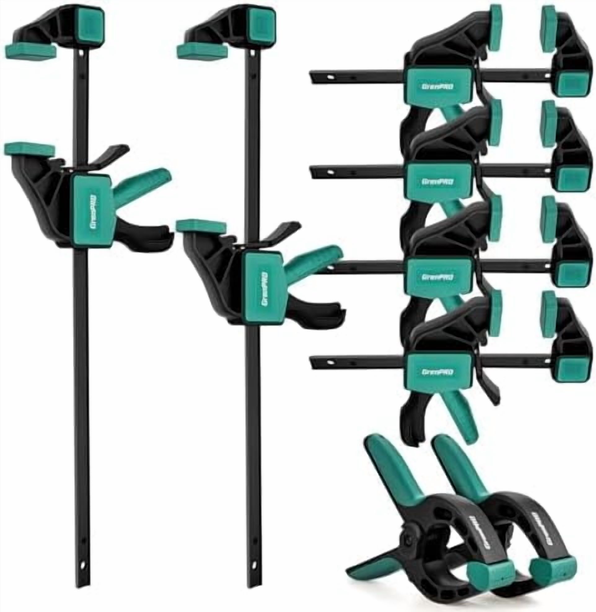 8-Pack Bar Clamps for Woodworking, 12" and 6" Bar Clamps, Working Clamp ...
