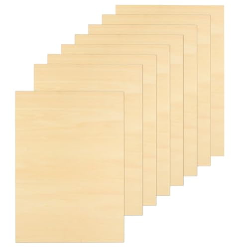 8 Pack Basswood Sheets for Crafts - 12 x 16 x 1/4 Inch 6mm Thin Plywood ...