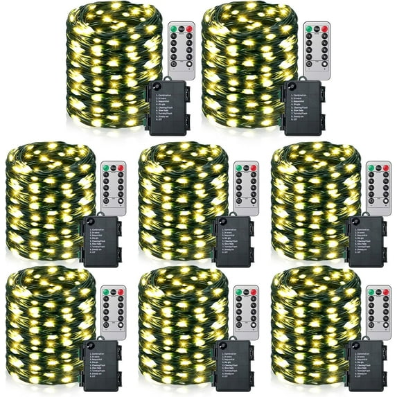 8 Pack Battery Operated StXIULIN XIULINs 16.4 ft Fairy XIULINs 50 LED ...