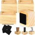 8 Pack Bed Risers Solid Wood Furniture Risers Lifts Height Adjustable ...