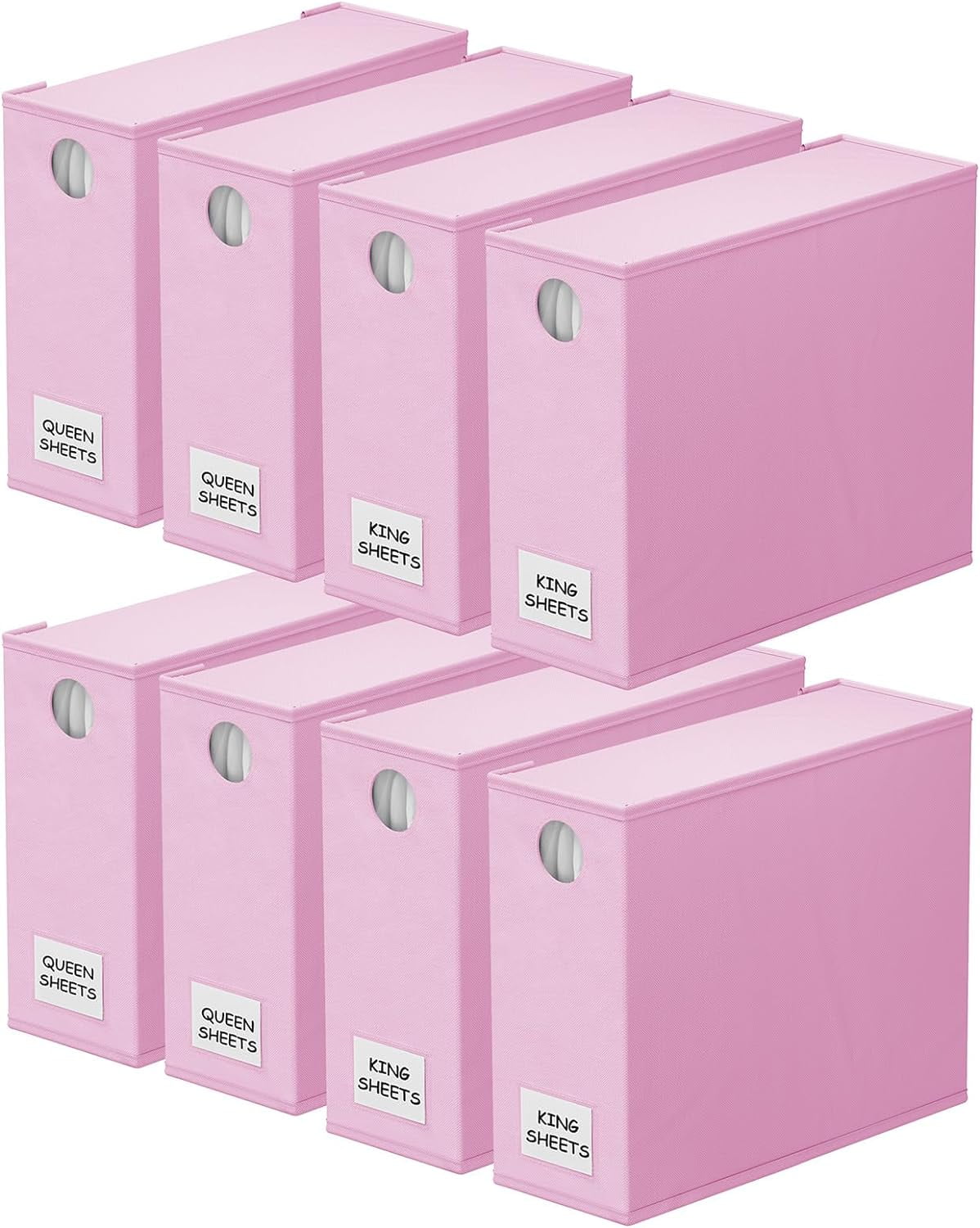 8 Pack Bed Sheet Organizers and Storage, Foldable Organizer for Linen ...