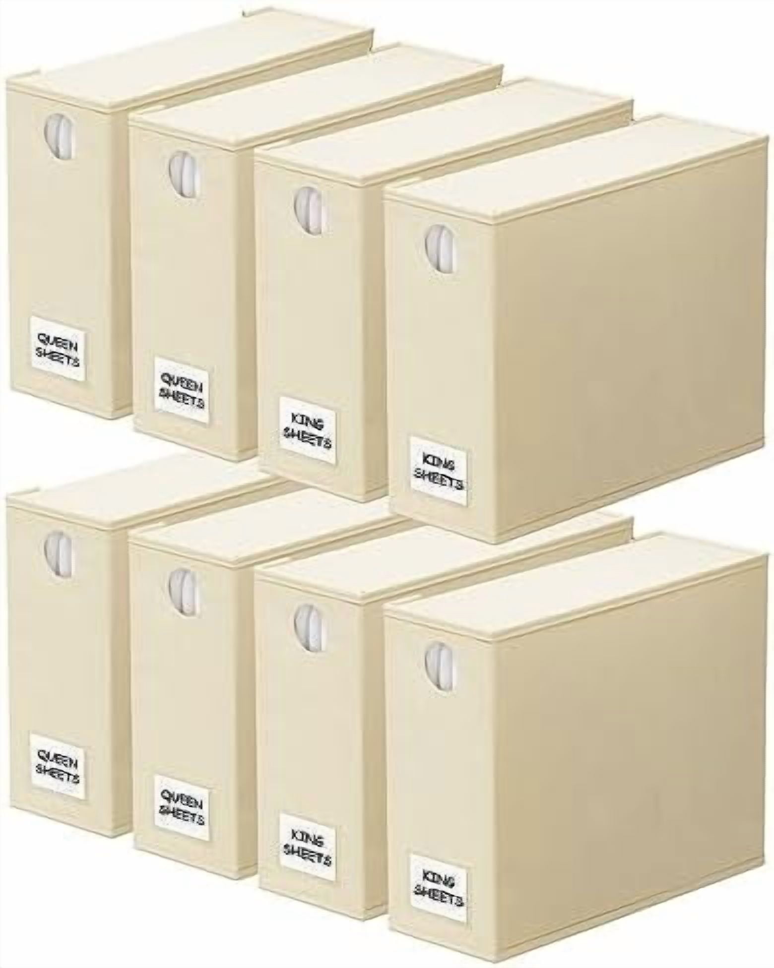 8 Pack Bed Sheet Organizers and Storage, Foldable Sheet Organizer for ...