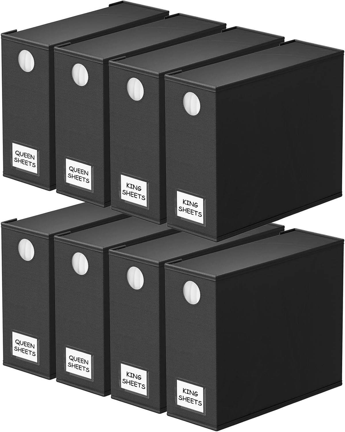 8 Pack Bed Sheet Organizers and Storage, Foldable Sheet Organizer for ...