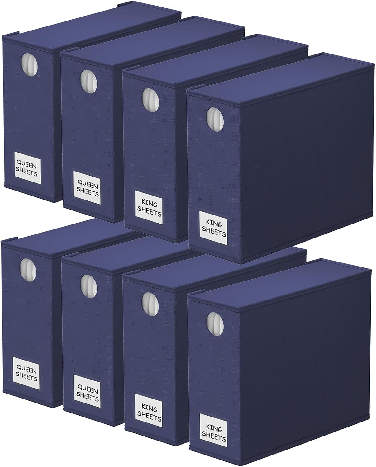 8 Pack Bed Sheet Organizers and Storage, Foldable Sheet Organizer for ...