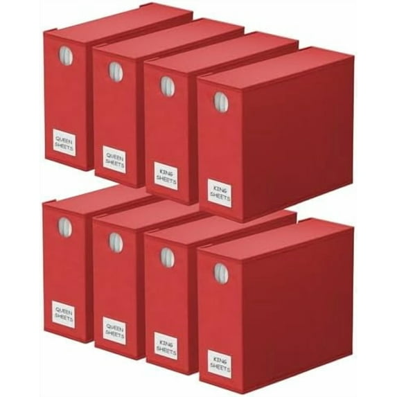 8 Pack Bed Sheet Organizers and Storage, Foldable Sheet Organizer for ...