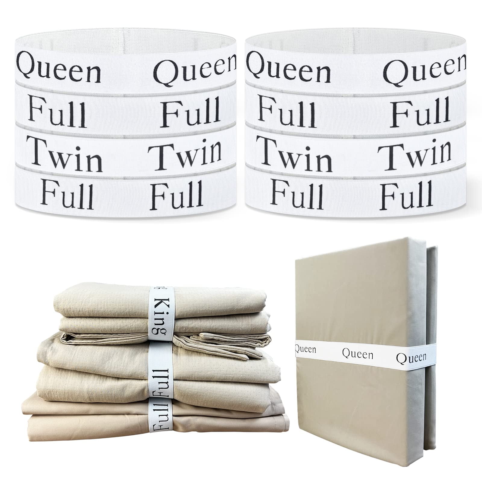 8 Pack Bed Sheet Storage Organizer Trianu Sheet Keeper Linen Sheet ...