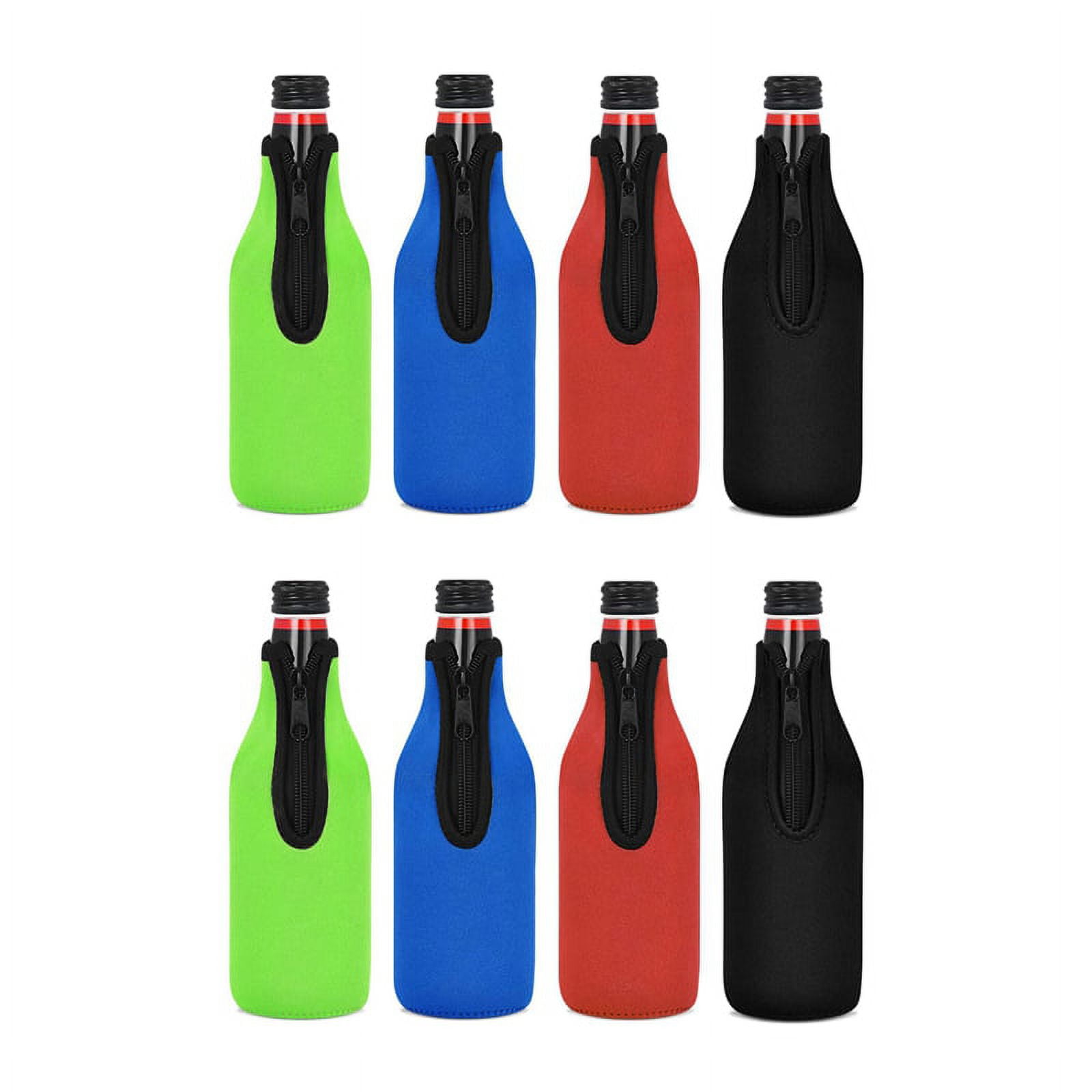 8 Pack Beer Bottle Insulator Sleeve Keep Drink Cold,Zip-Up Jackets,Beer ...