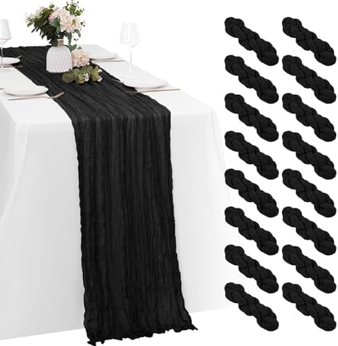8 Pack Beige Cheesecloth Table Runners 20x120 Inch Gauze Table Runner ...