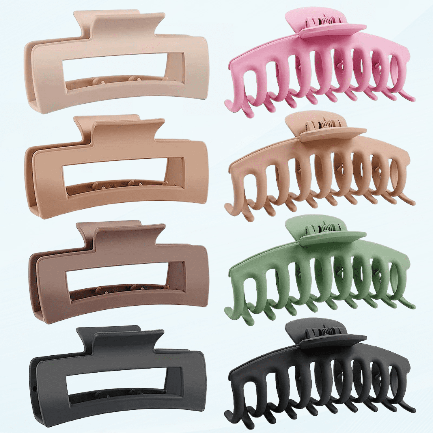 8 Pack Big Hair Claw Clips for Women Large Claw Clip for Thin Thick ...