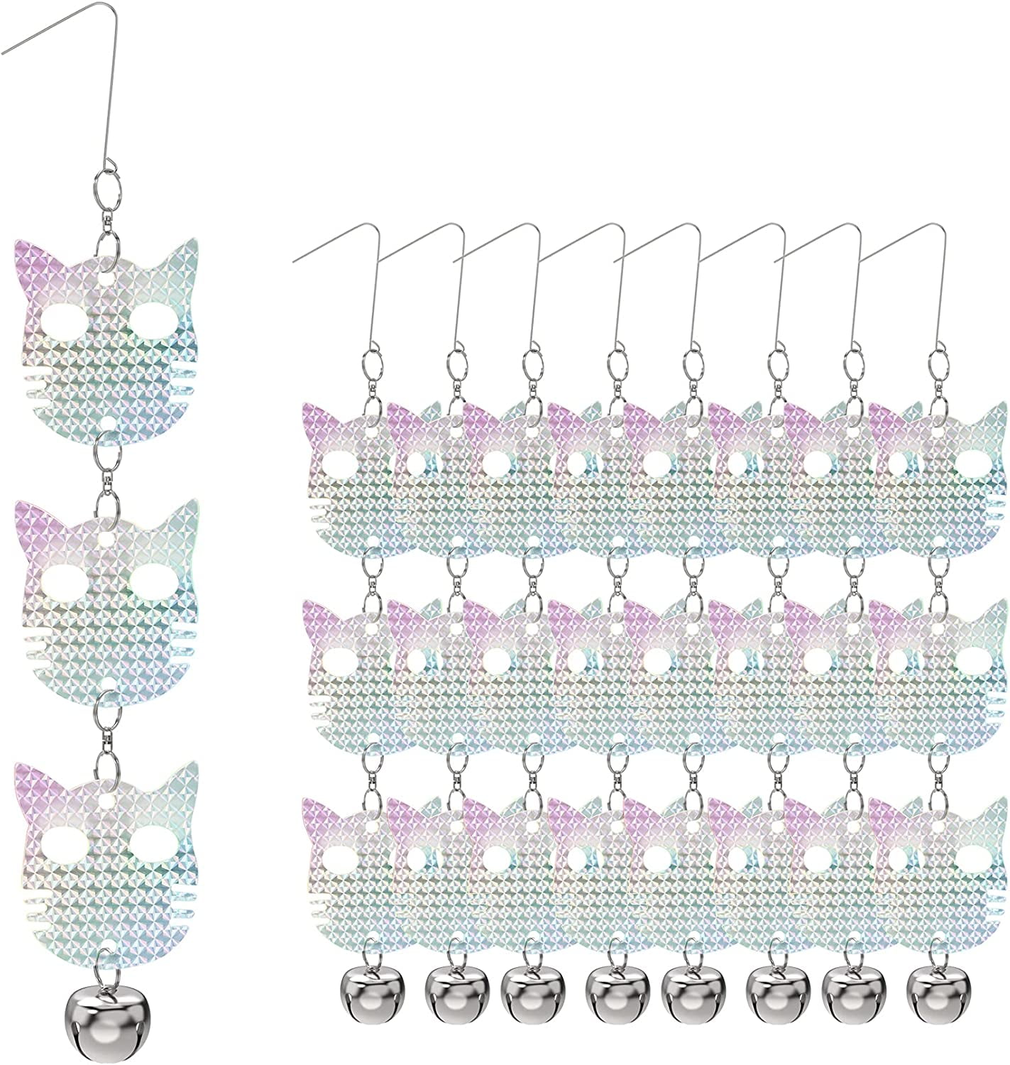 8 Pack Bird Repellent Devices Outdoor, Bird Deterrent Woodpecker ...