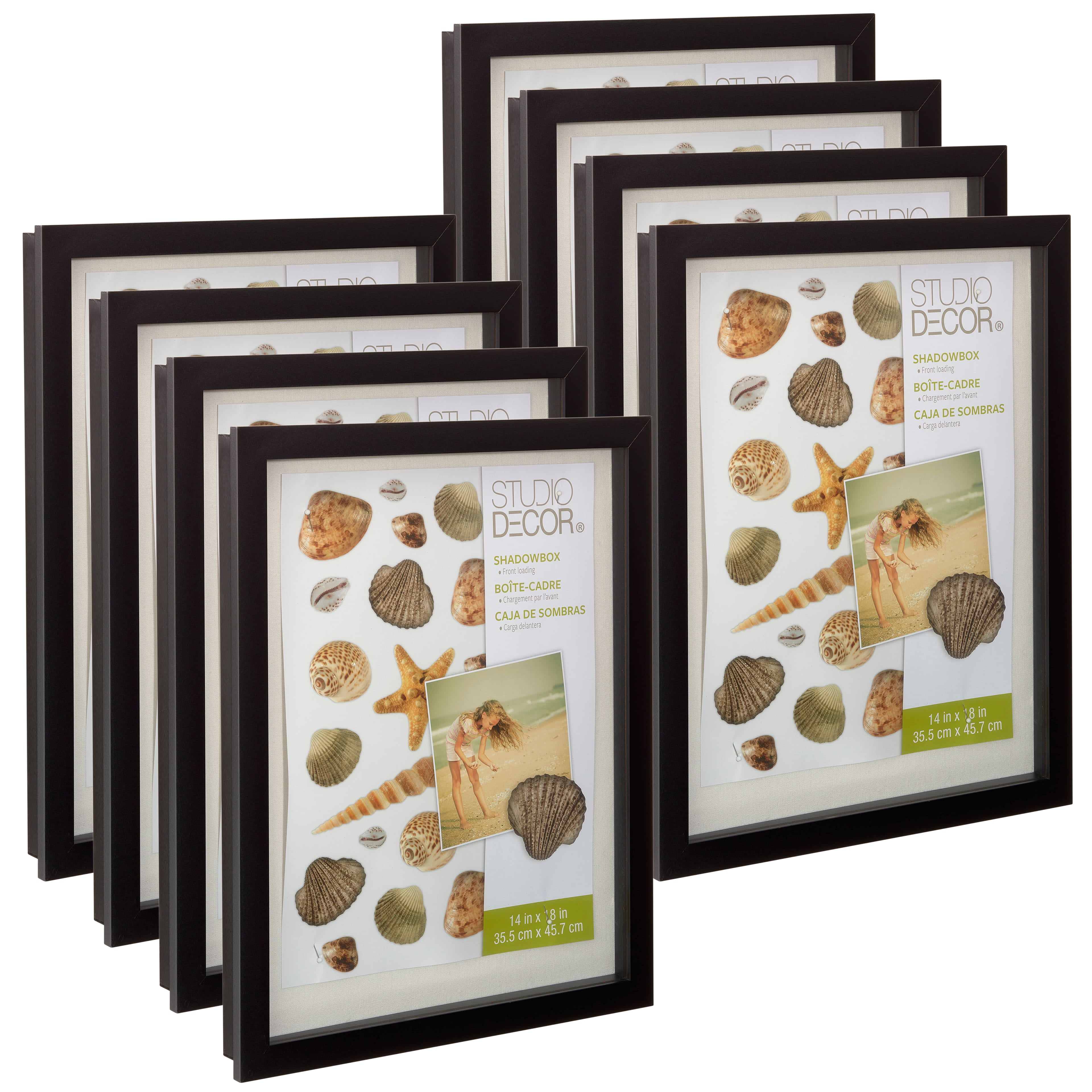 14" x 18" Black Shadow Box by Studio Décor - Memory Box Display Case ...