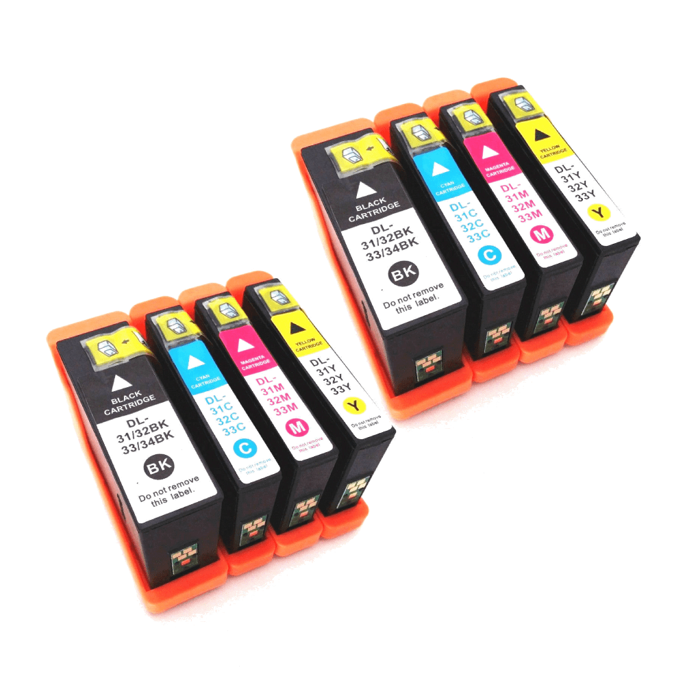 8 Pack Ink Cartridge For Dell Series 31-34, Compatible with Dell V525w ...