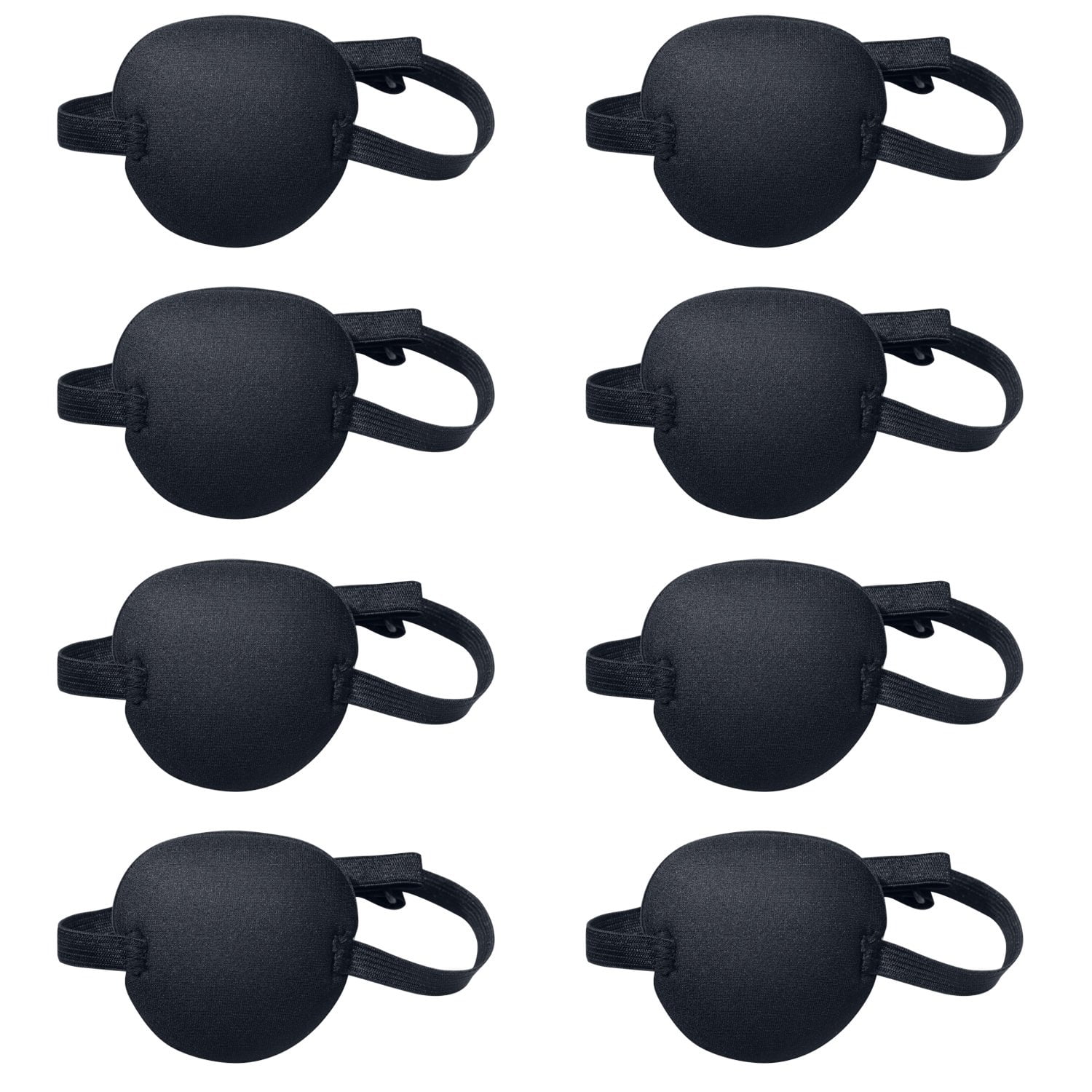 8 Pack Black Eye Patch Strabismus Adjustable Eye Patch Eye Mask with ...