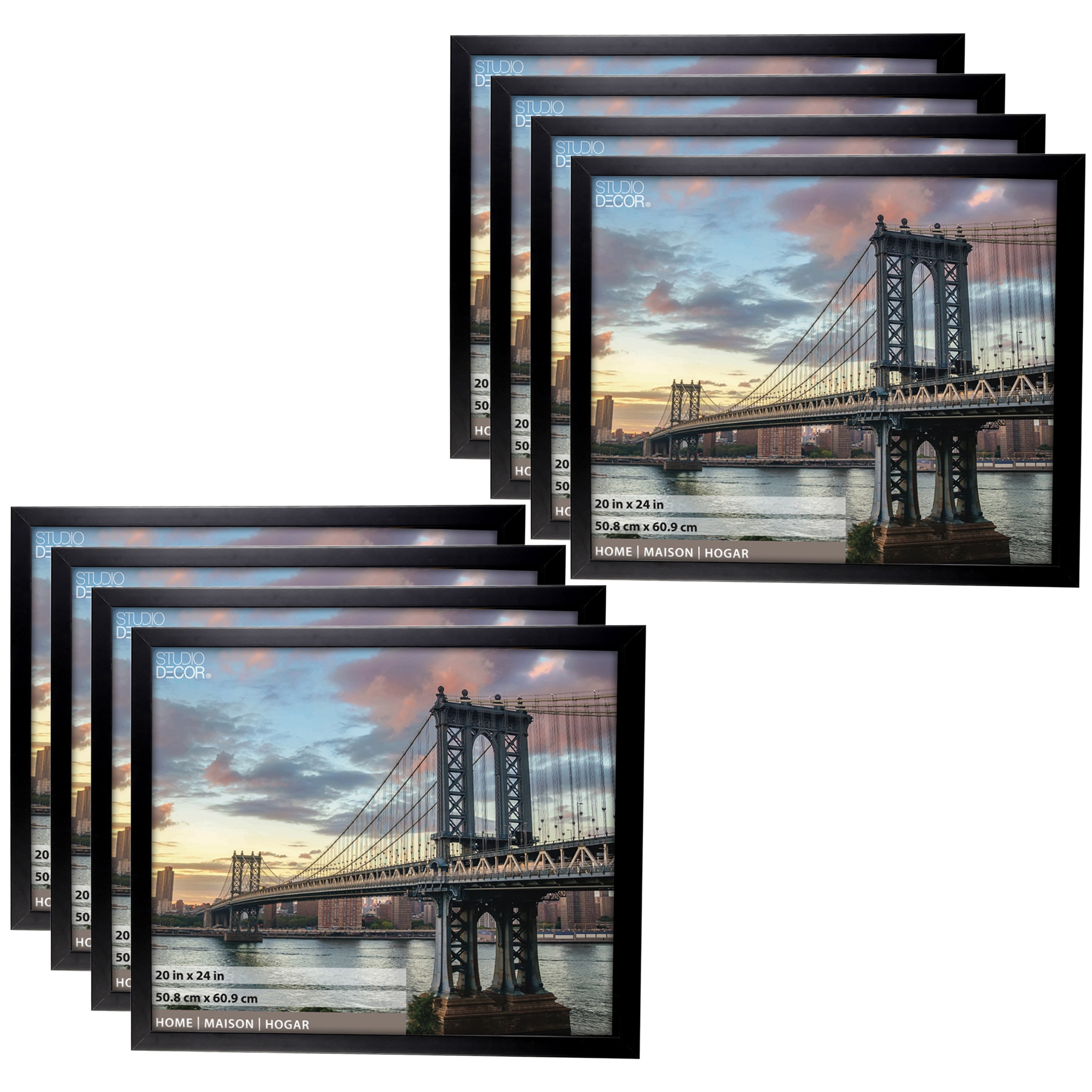 8 Pack: Black Flat Frame - Home by Studio Décor® - Walmart.com