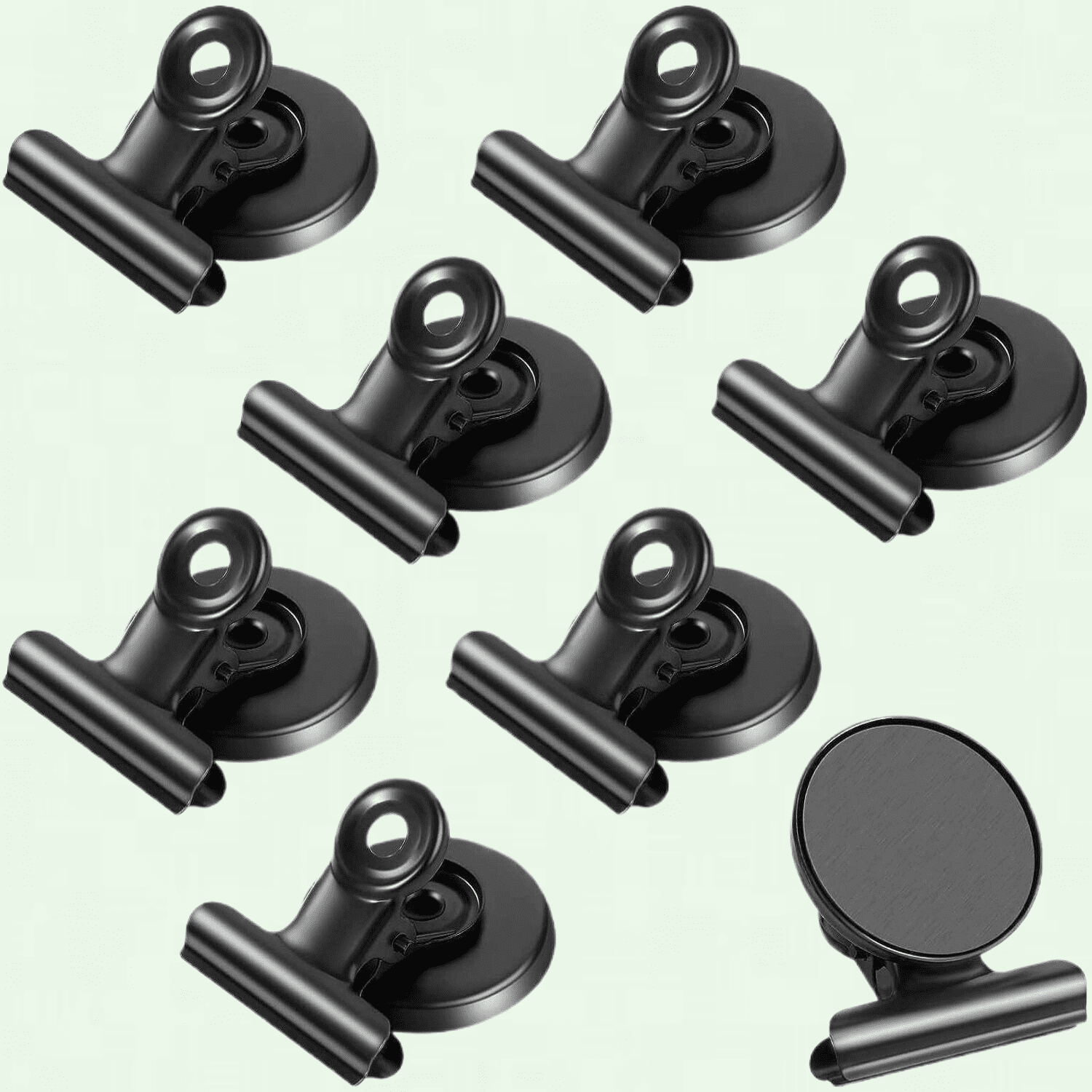 8 Pack Black Magnetic Clips, Strong Fridge Magnet Clips for School ...
