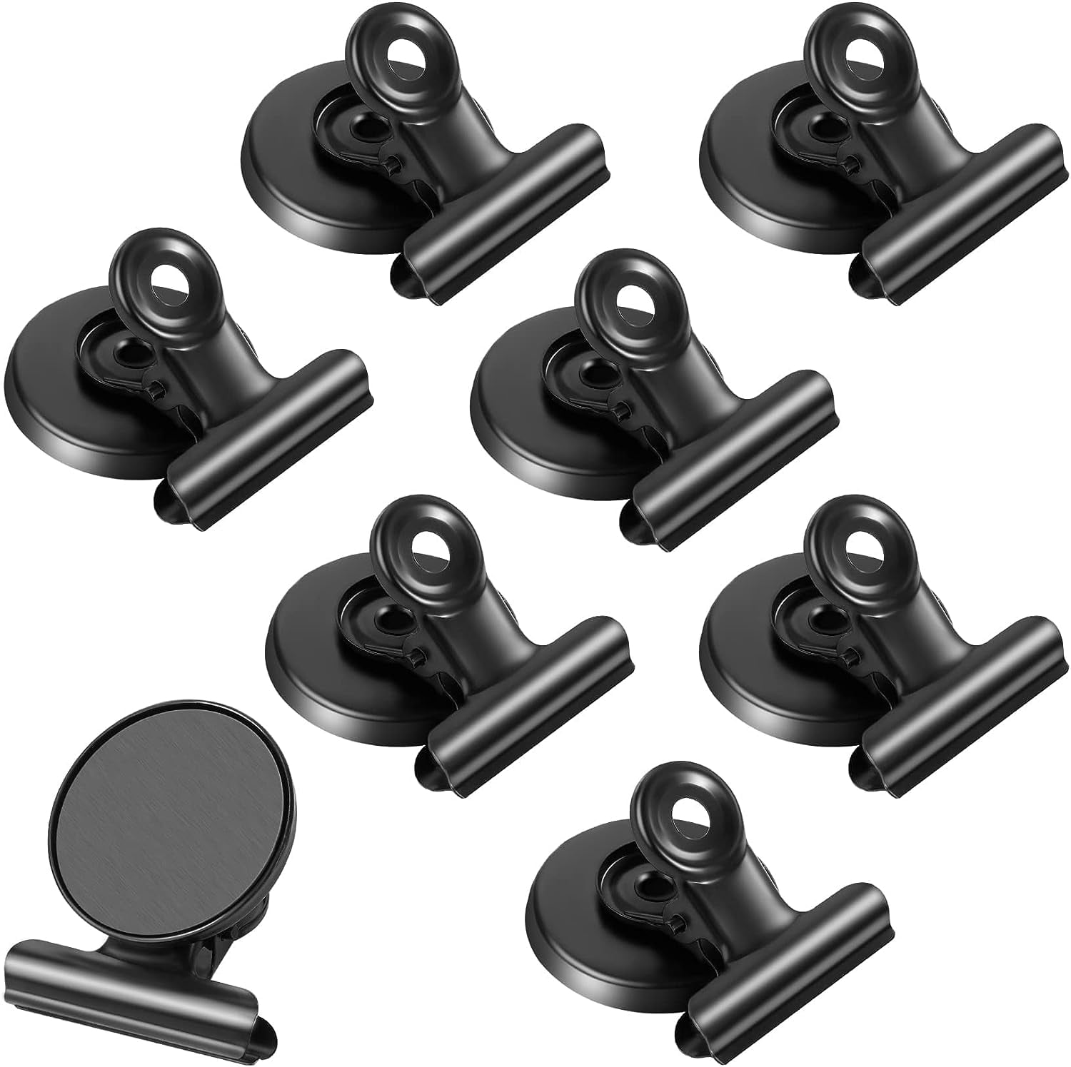8 Pack Black Magnetic Clips, Strong Magnetic Clips for Fridge ...