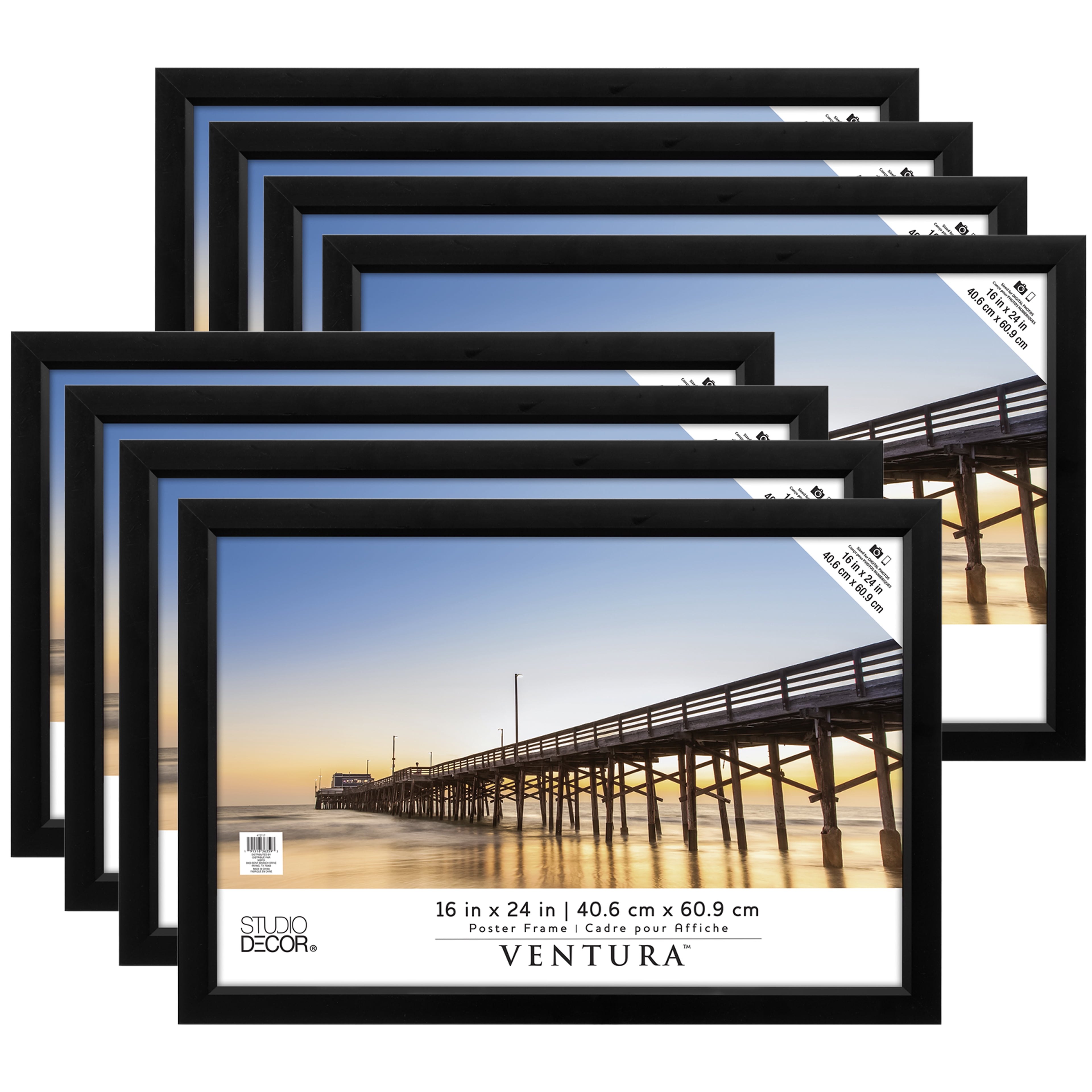 8 Pack: Black Poster Frame - Ventura™ by Studio Décor® - Walmart.com