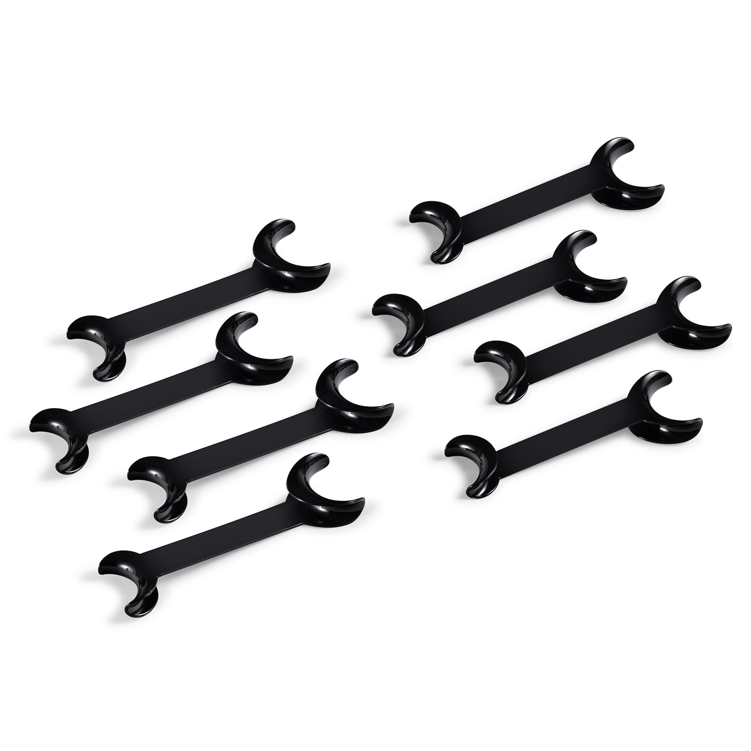 8 Pack Black T-Shape Intraoral Cheek Lip Retractor, 4 Large Size+4 ...