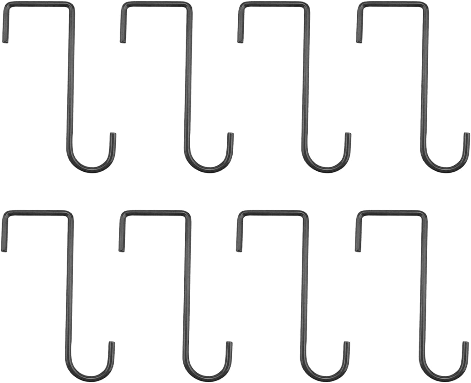 8 Pack Black Vinyl Fence Hooks, 2 x 6 inch Pergola Patio Hooks Hangers ...