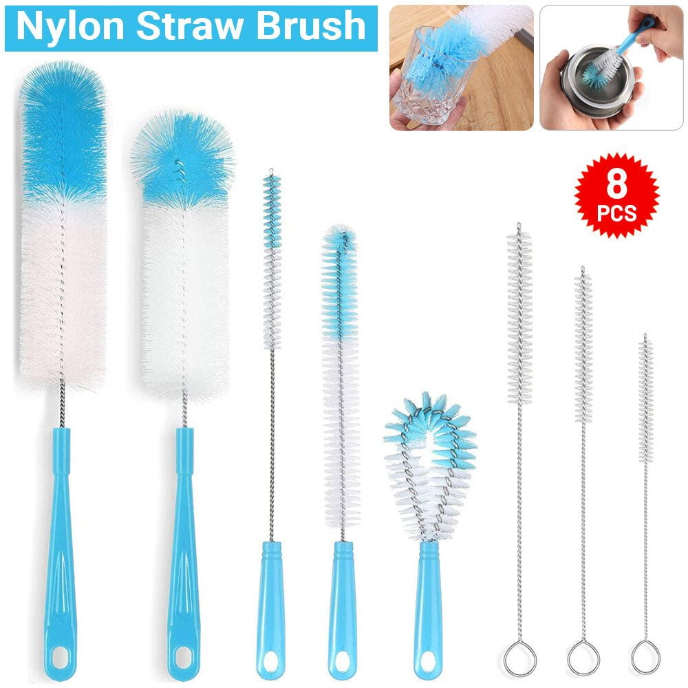 SIMIYA 8-Pack Bottle Cleaning Brush Set, Long Handle Bottle, Kettle ...