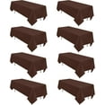 8 Pack Brown Rectangular Tablecloths 60 x 102 Inch for 6 Foot Tables ...