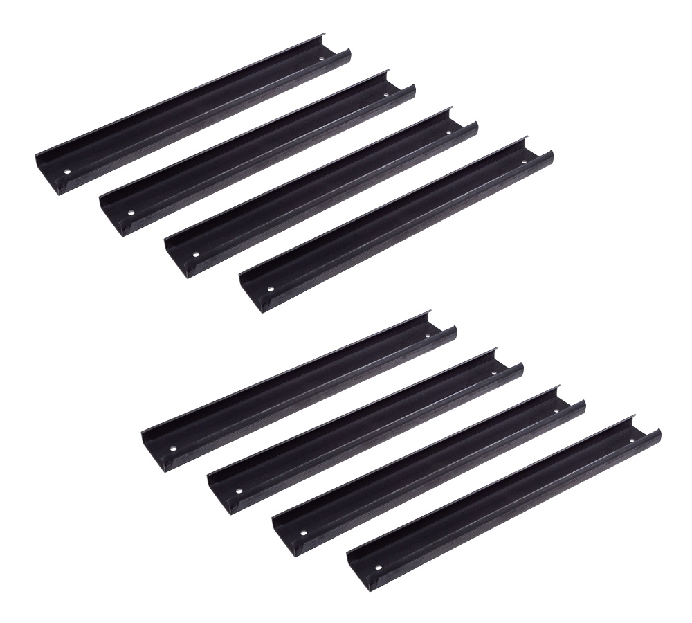 (8 Pack) C Track Sliding Winch Track - 3 feet Steel Black Powder Coated ...