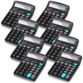 8 Pack Calculator Bulk, 12 Digits Calculators Desktop Solar and Battery ...