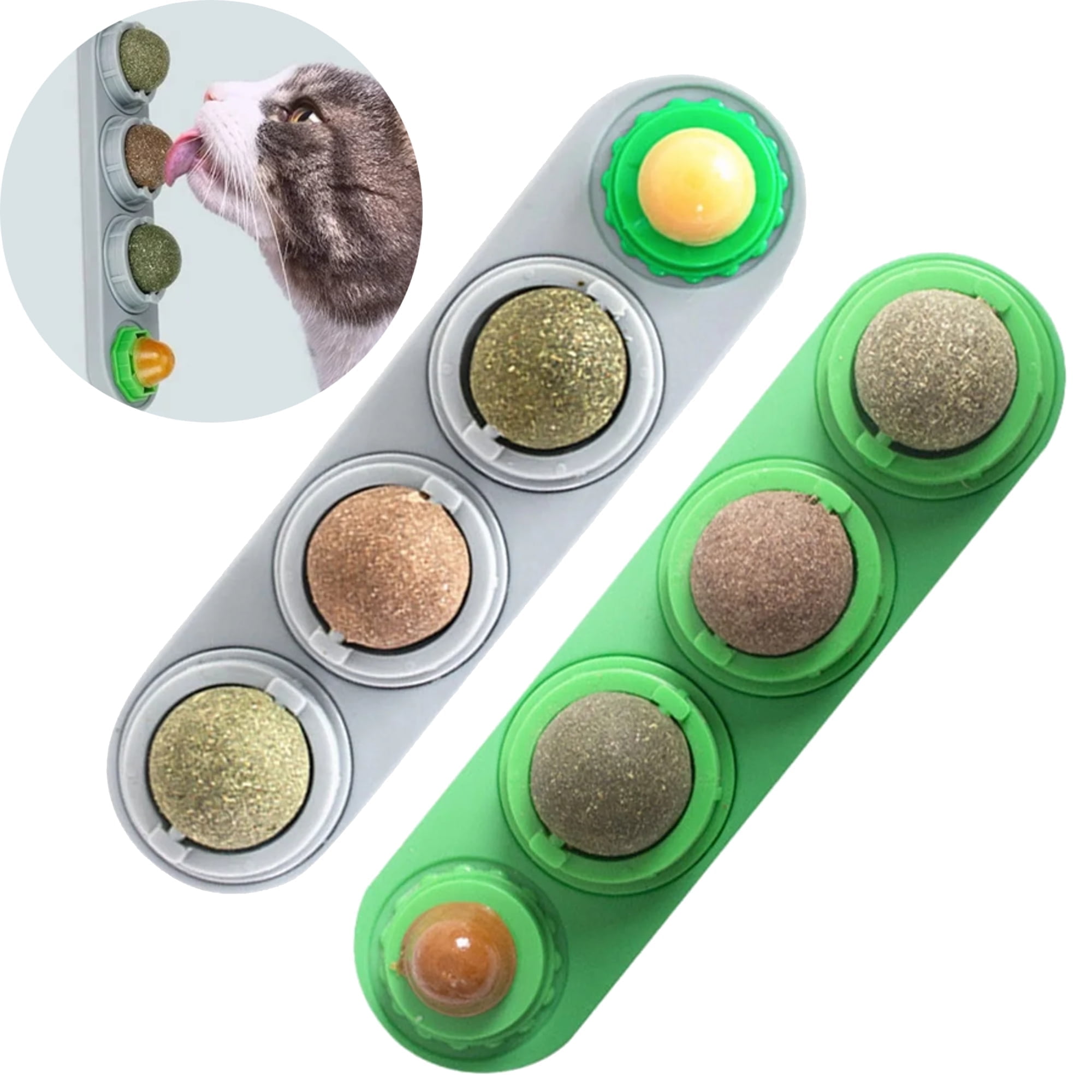 FIDAC Catnip Balls for Cat Wall, Edible Chew Toys, Teeth Cleaning, Digestion Aid - Walmart.com