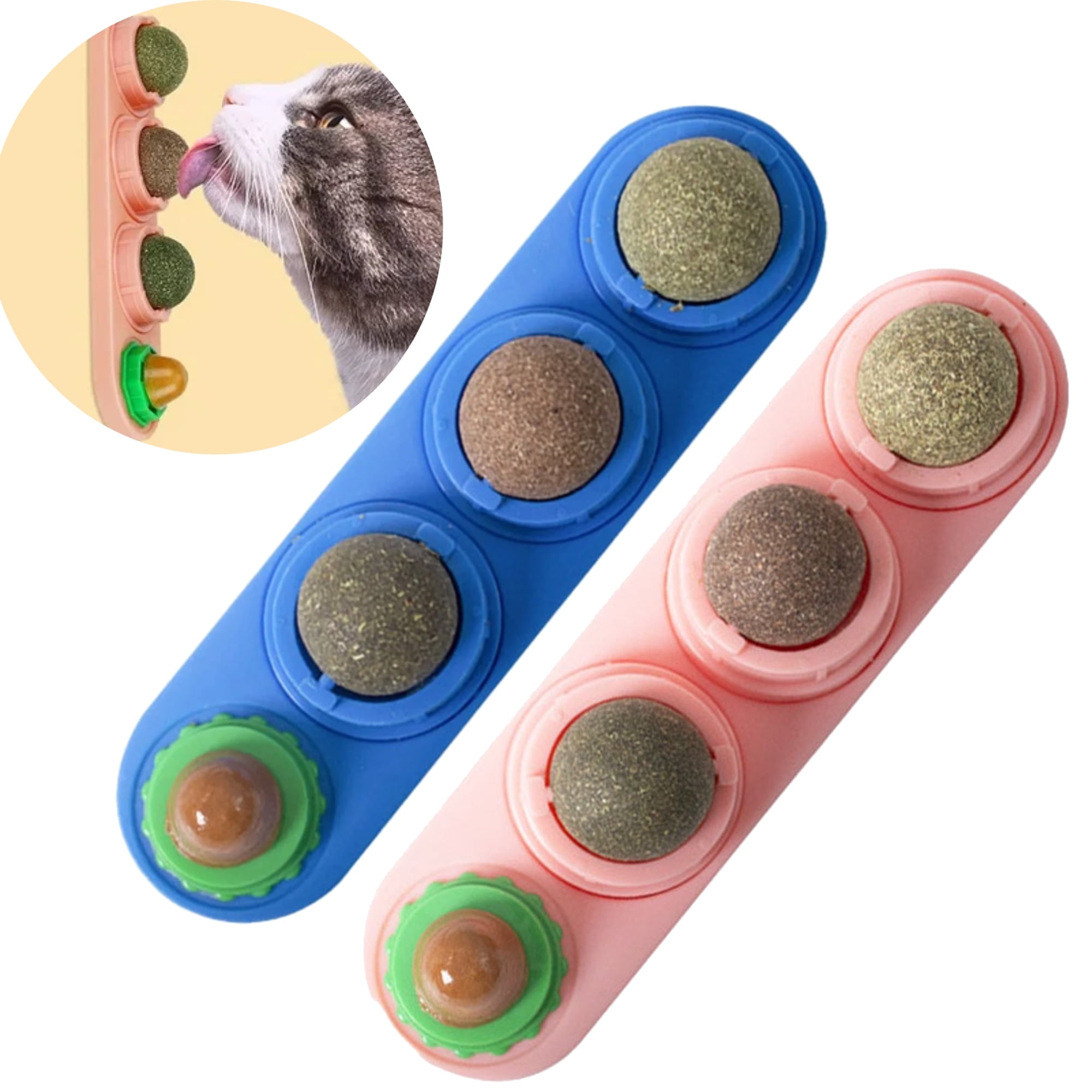 8 Pack Catnip Balls, Catnip Ball for Cats Wall, Edible Kitty Toys for ...