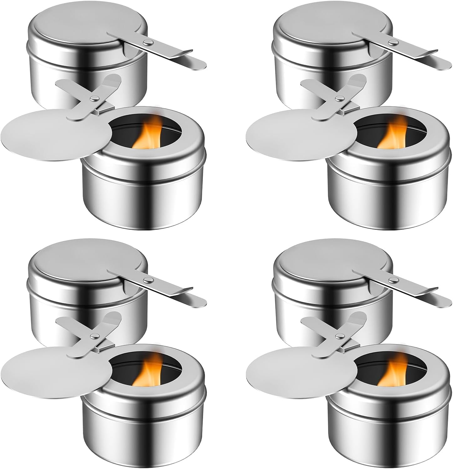 **8 pack chafing fuel holder, stainless steel fuel holders with safety ...