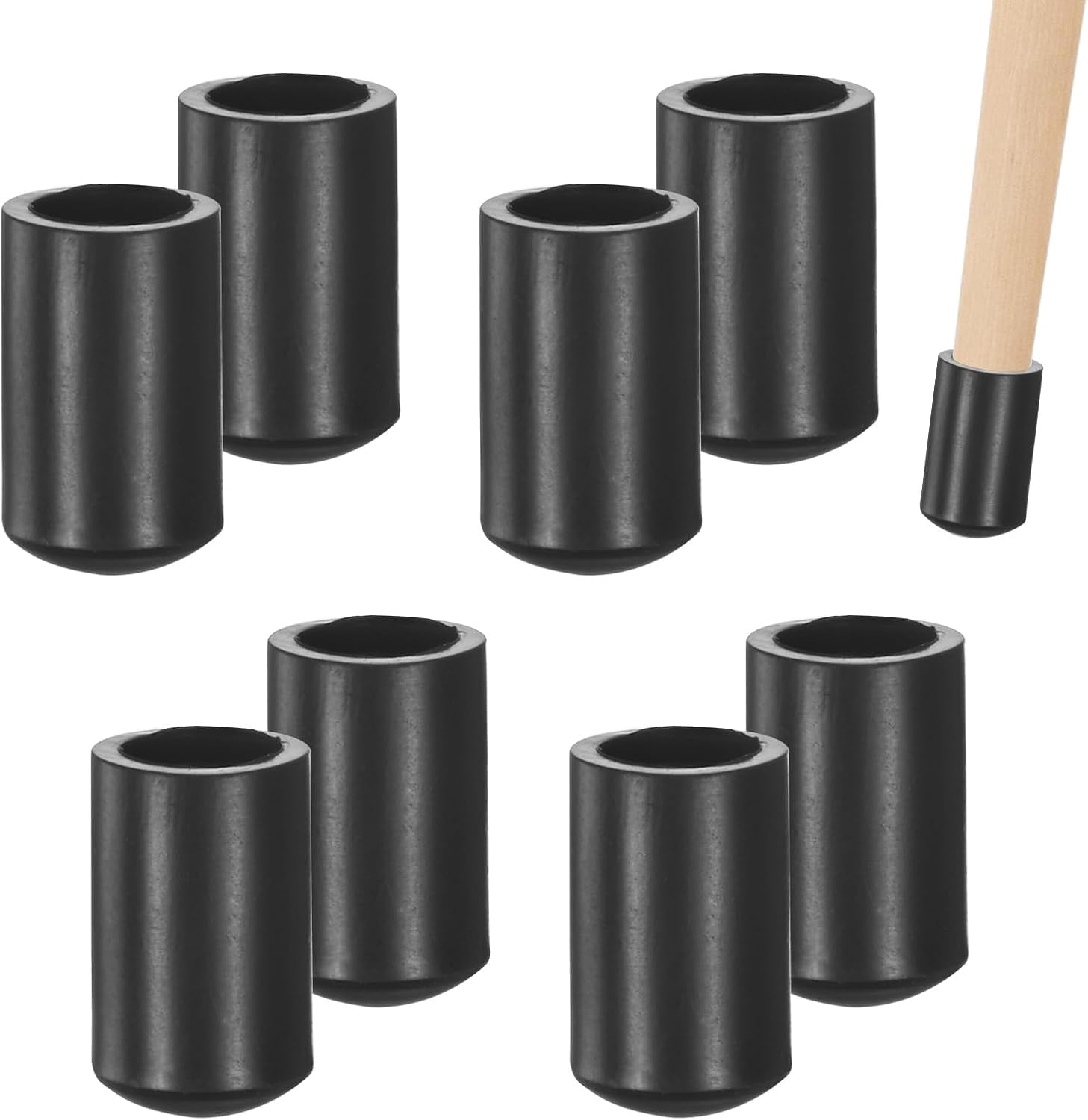 8-Pack Chair Leg Caps, 1/4 Inch(6mm) PVC Floor Protectors for Folding ...
