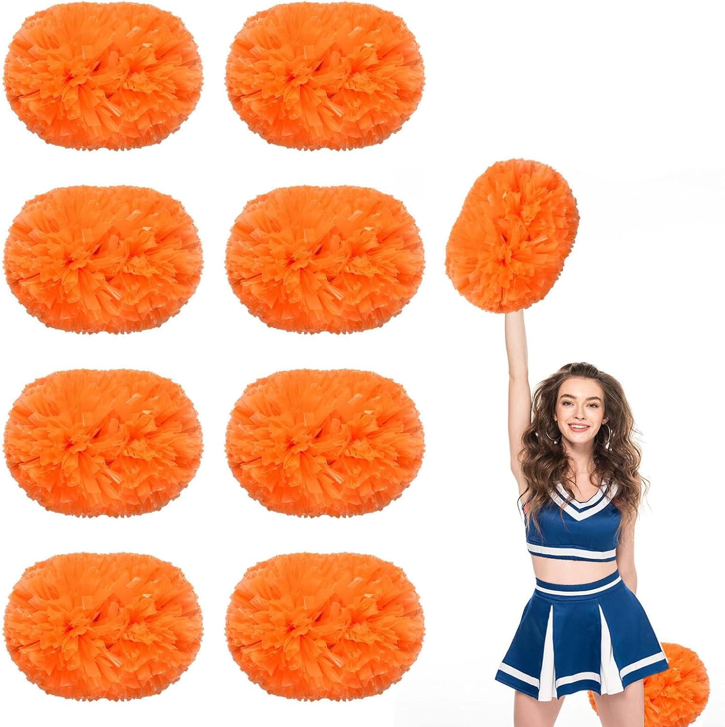 8 Pack Cheerleading pom poms,Handheld Cheer pom poms, Sports Cheer ...