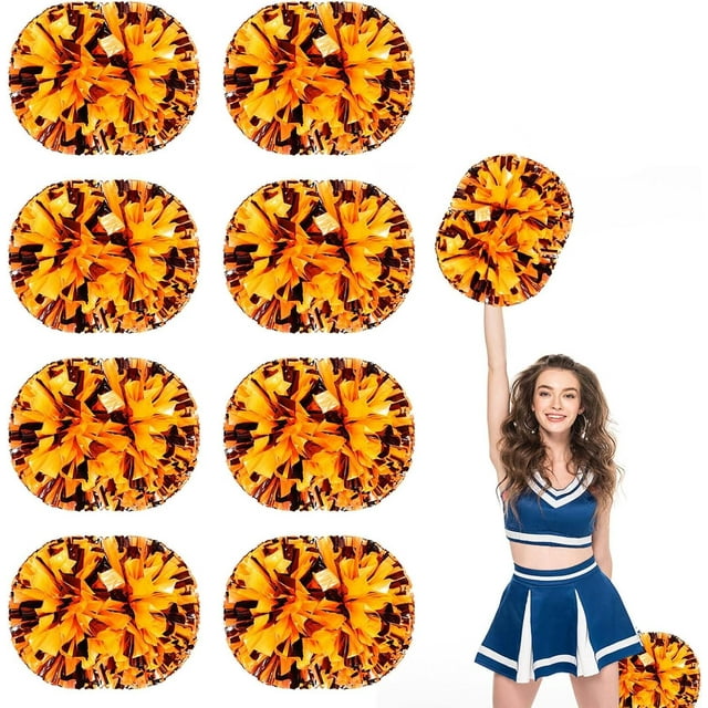 8 Pack Cheerleading pom poms,Handheld Cheer pom poms, Sports Cheer ...
