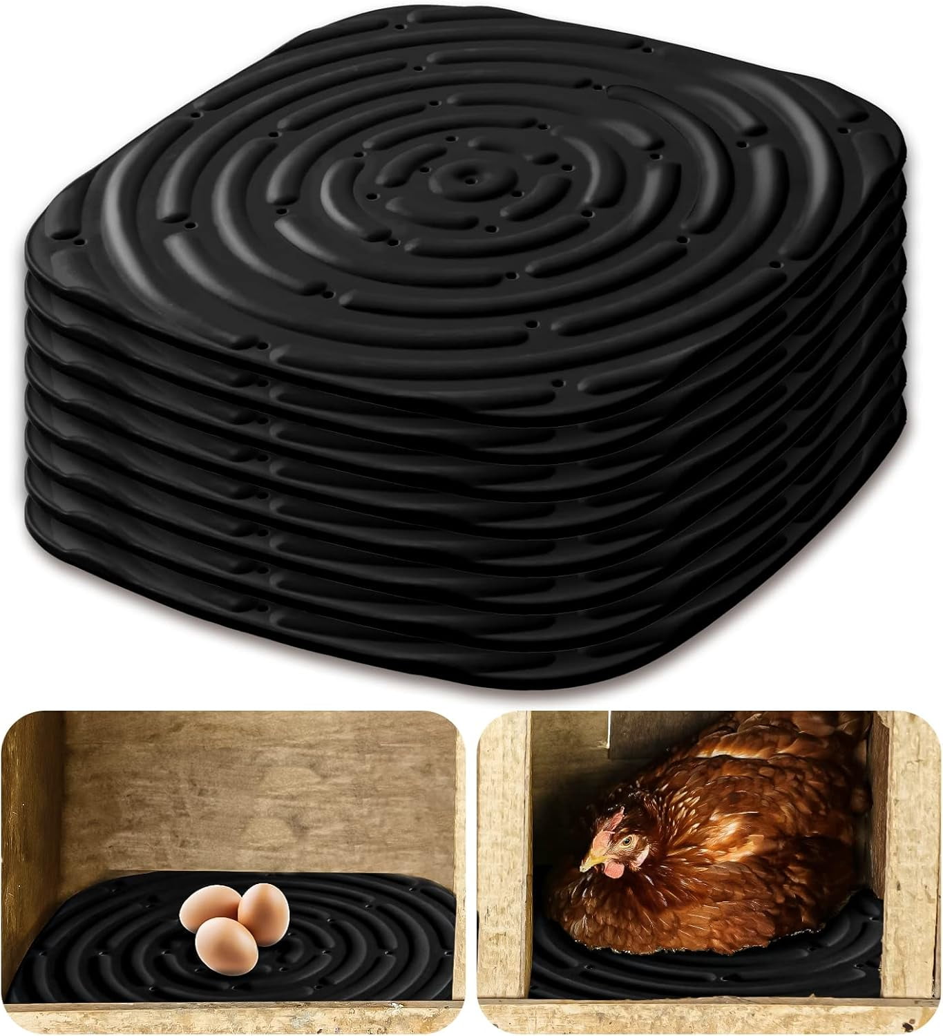 8 Pack Chicken Nesting Pads, Washable Nesting Pads for Chicken Coop ...