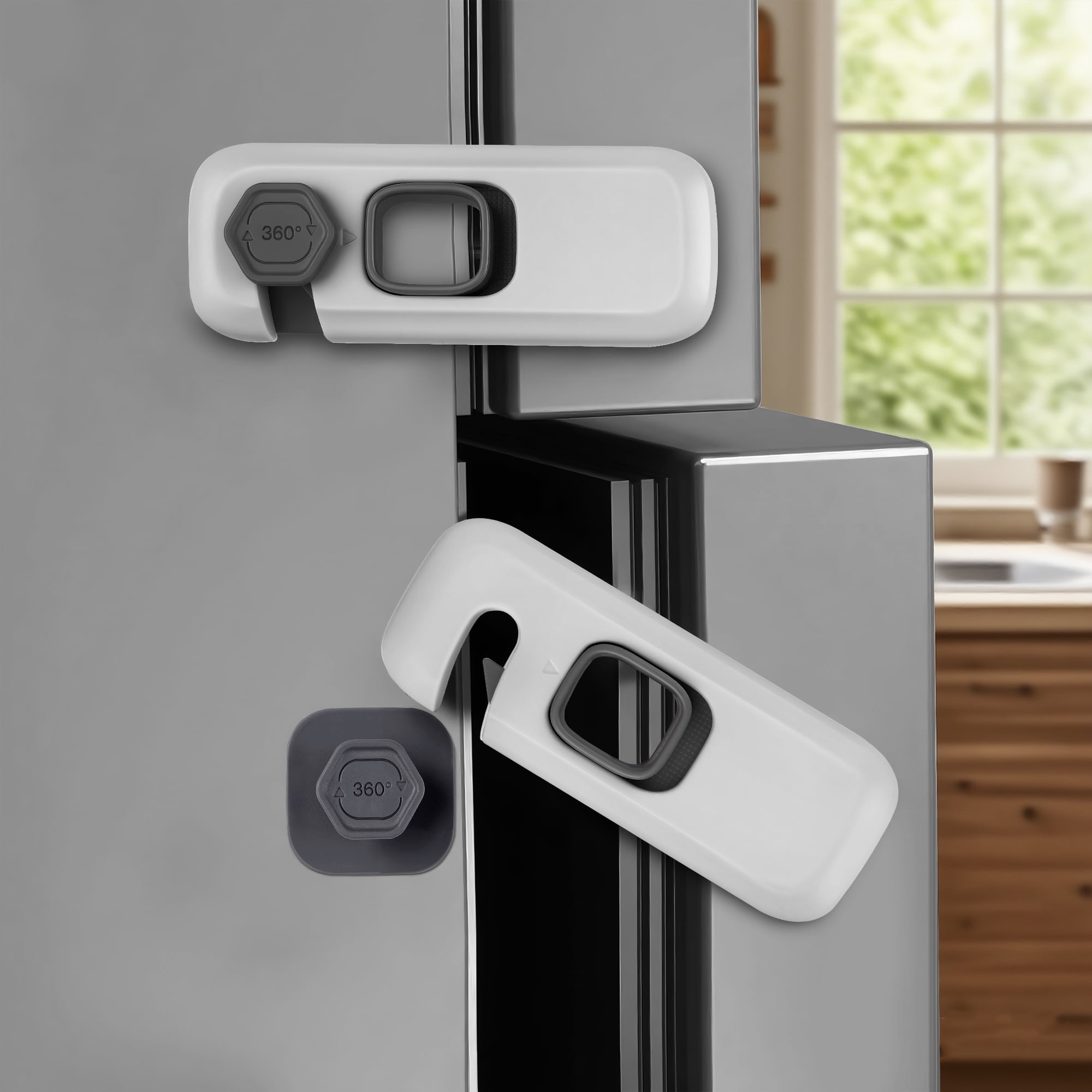 BUSATIA 8 Pack Refrigerator Locks with Sticky Adhesive Pads for Kids ...