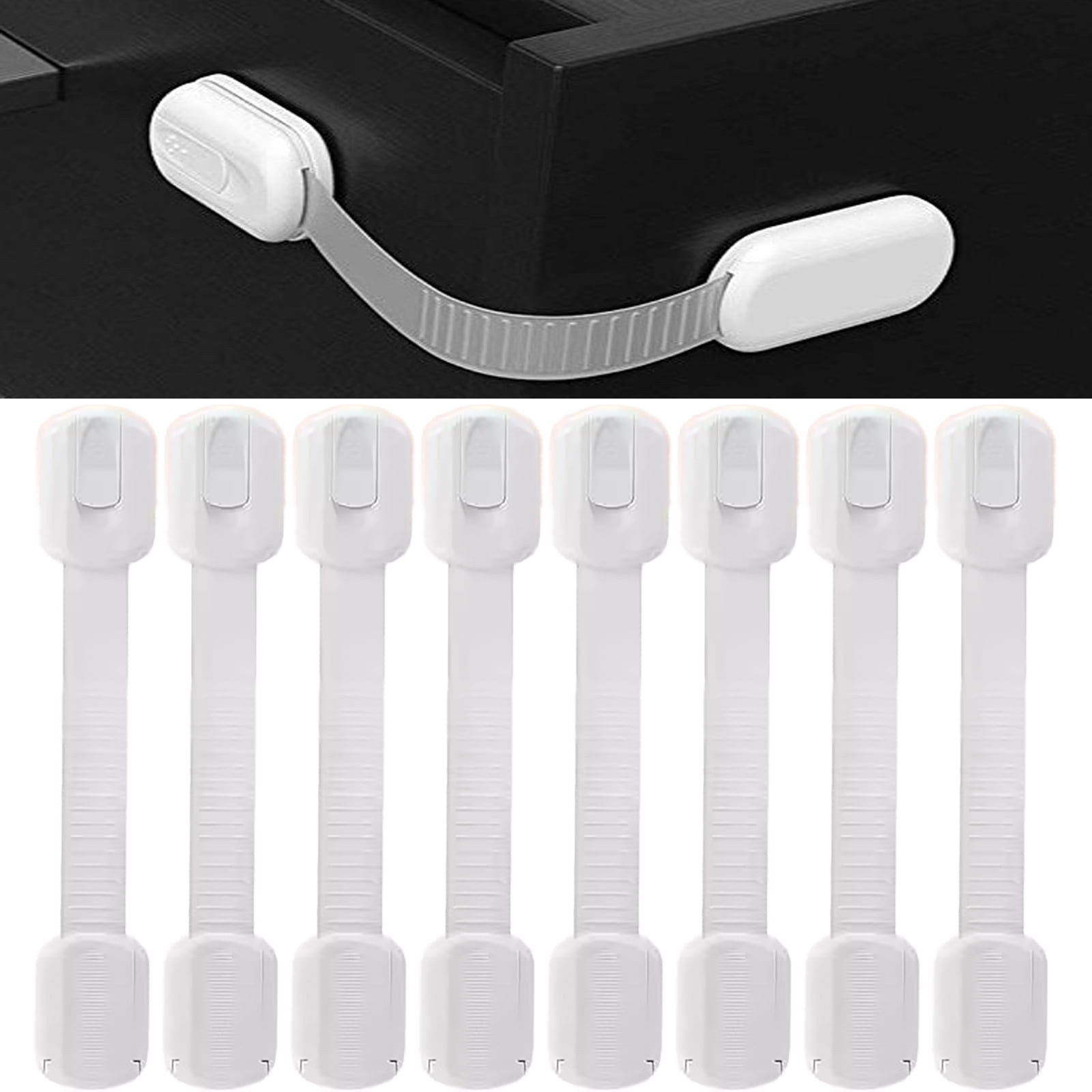 8-Pack Childproof Cabinet Locks - Baby Proofing Baby Lock Latches ...
