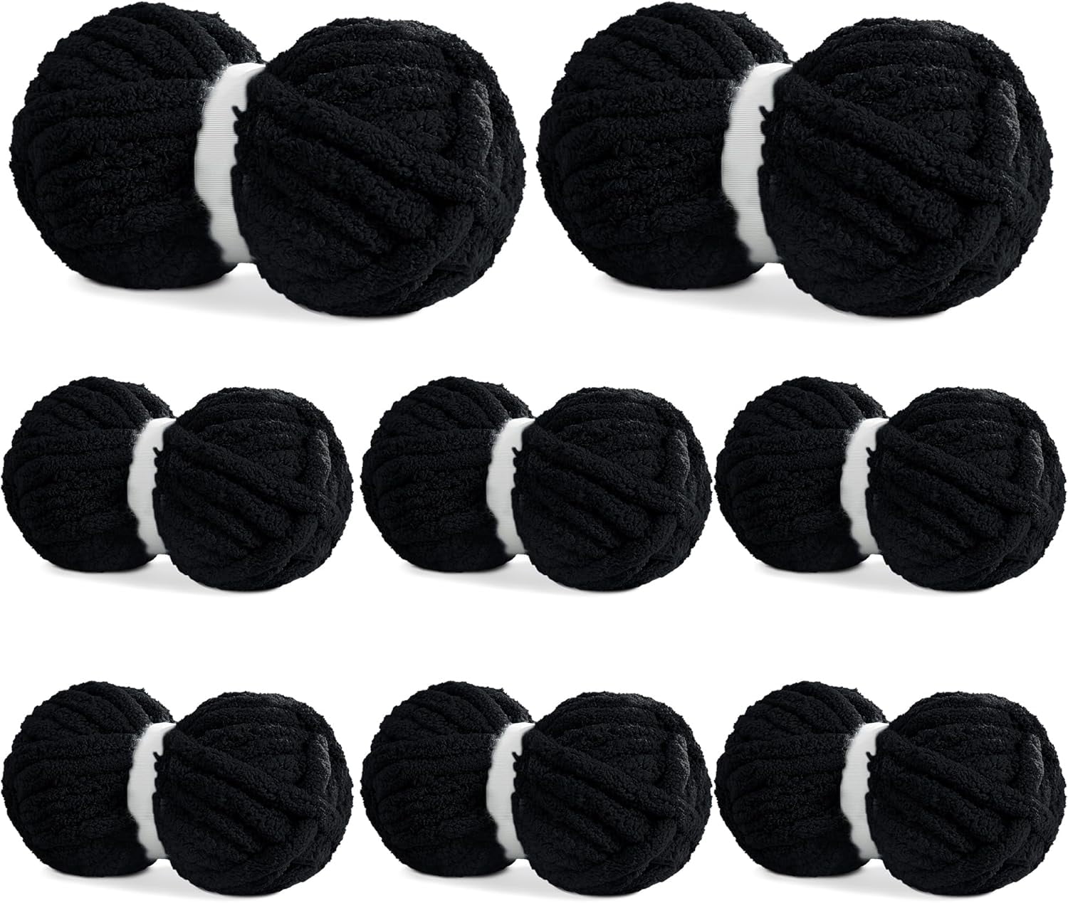 8 Pack Chunky Chenille Yarn for Crocheting & Knitting, 29.5yds 5 oz ...