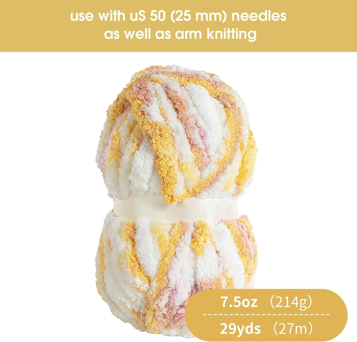 8 Pack Chunky Chenille Yarn for Hand Knitting,Super Bulky Giant Thick ...