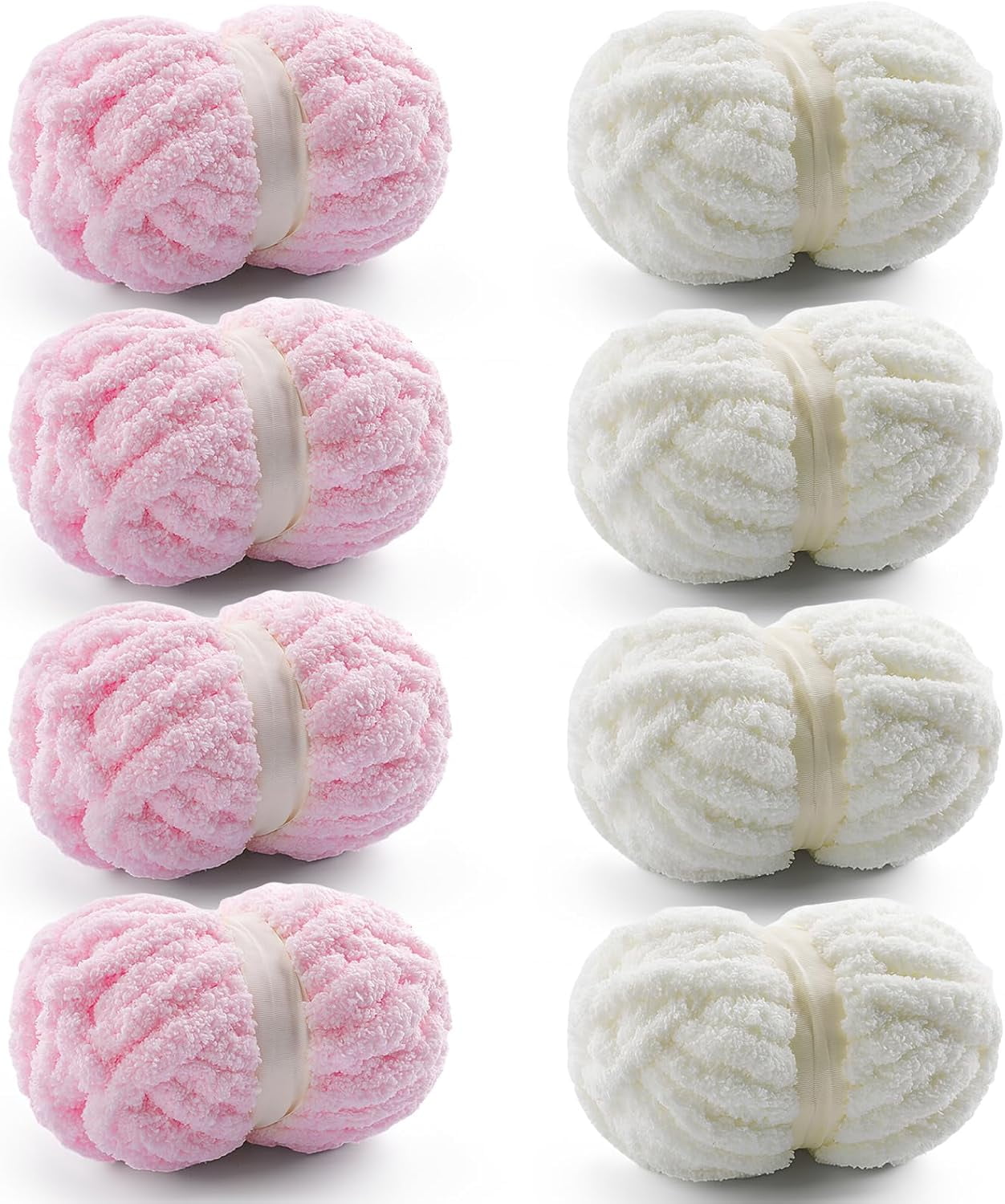 8 Pack Chunky Yarn for Hand Knitting - Chunky Chenille Yarn for ...