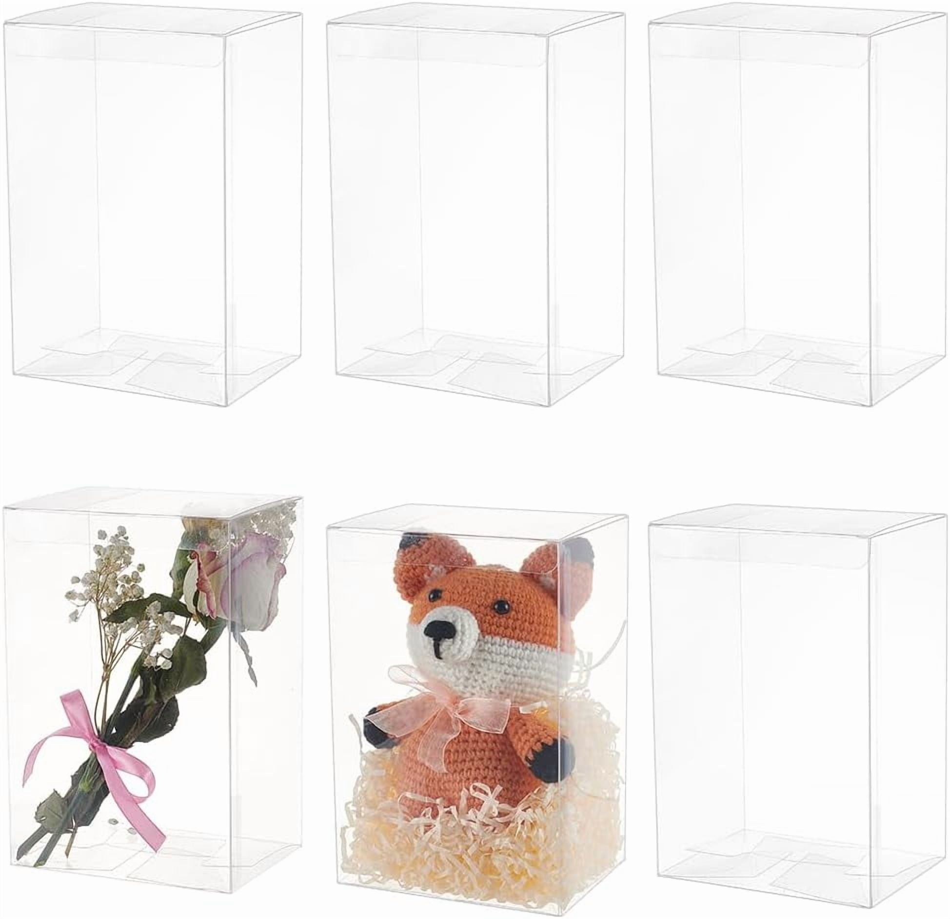 8 Pack Clear PVC Plastic Box Transparent Gift Boxes 7x4.8x3.6 Inch ...