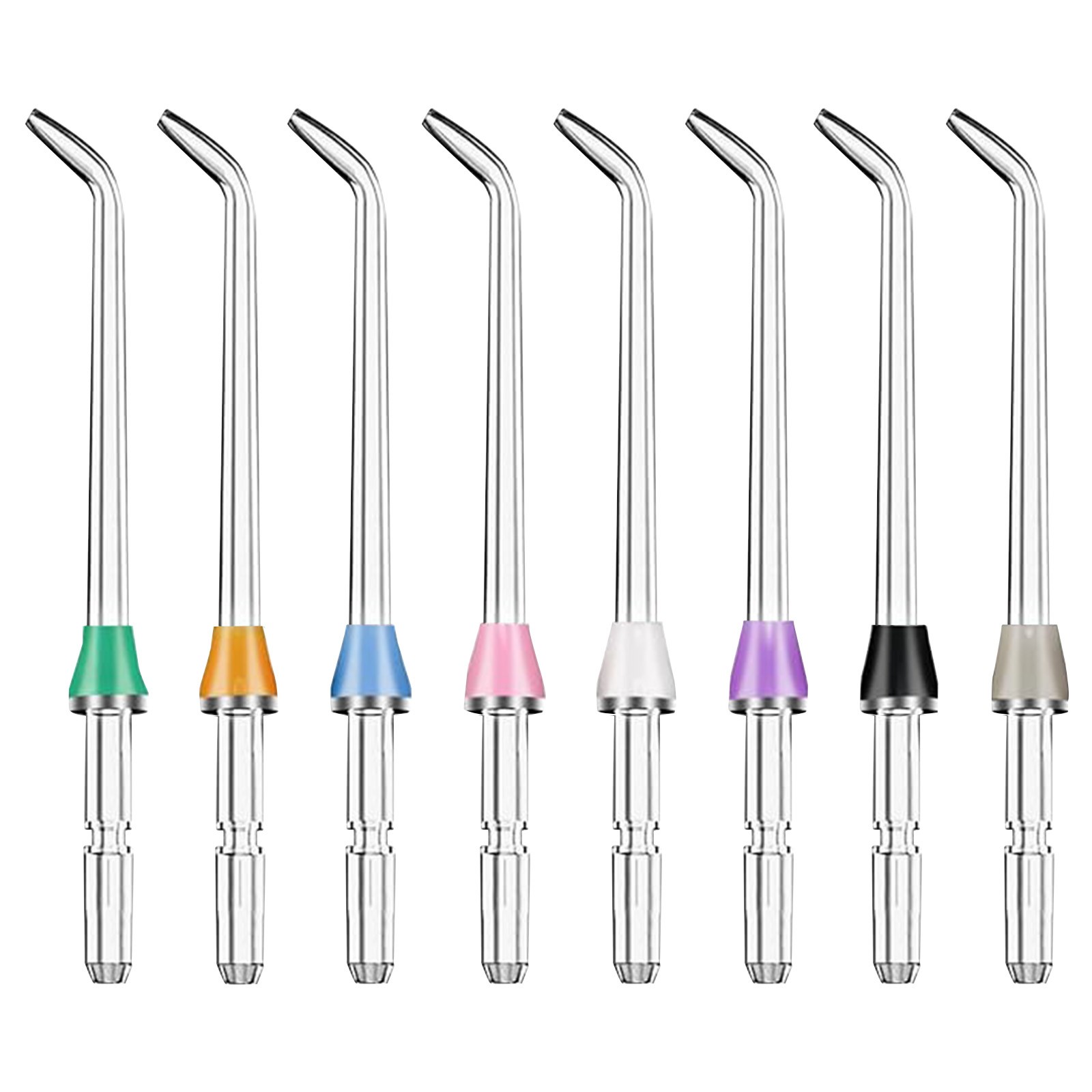 8 Pack Colored Water FLōssing Tips - Replacement Nozzles for Oral ...