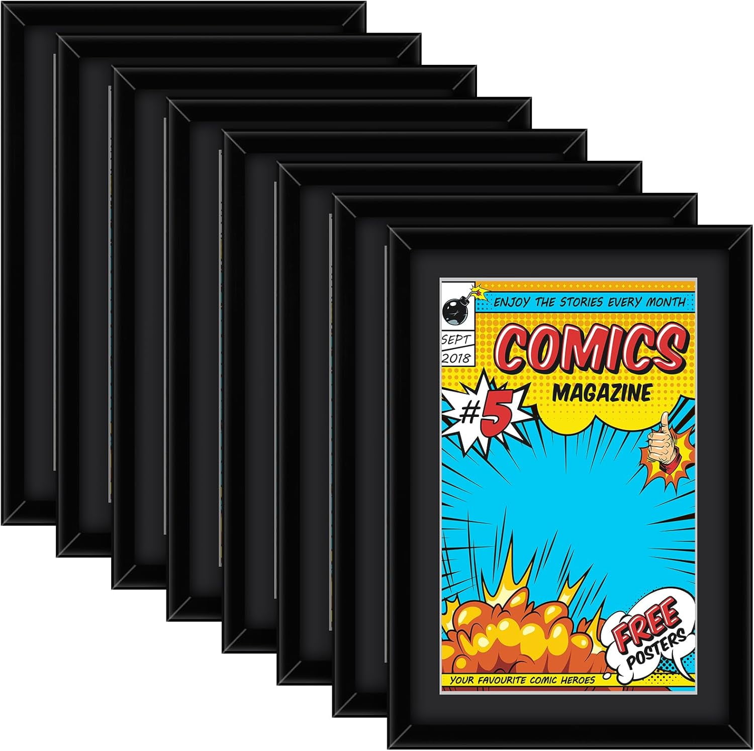8 Pack Comic Book Frame with UV Protection, Comic Picture Magazine ...