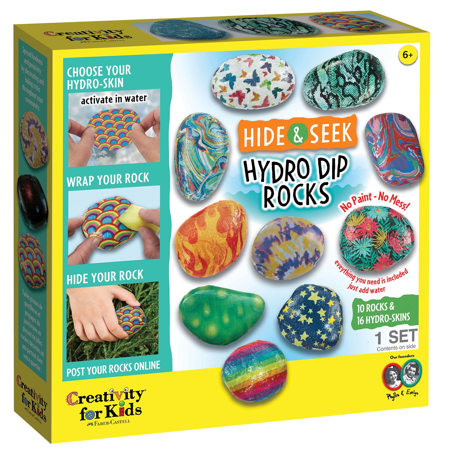 8 Pack: Creativity for Kids® Hide & Seek Hydro Dip Rock Painting Set ...