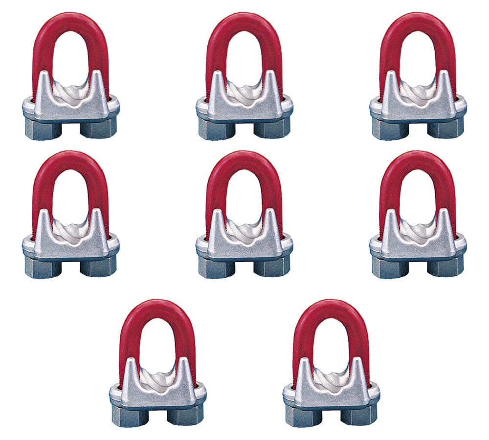 8 Pack Crosby 5/16" Forged Wire Rope Clip – G-450, 1010079, U-Bolt ...