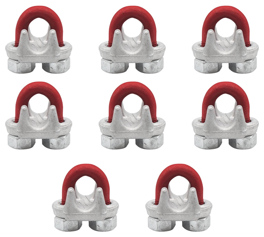 8 Pack Crosby 7/16"–1/2" Forged Wire Rope Clip – G-450, 1010131, Steel ...