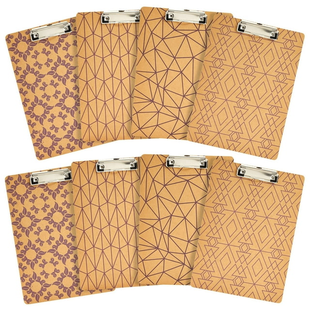 8 Pack Cute Clipboards Bulk Supply with Low Profile Clip - Wooden Clip ...