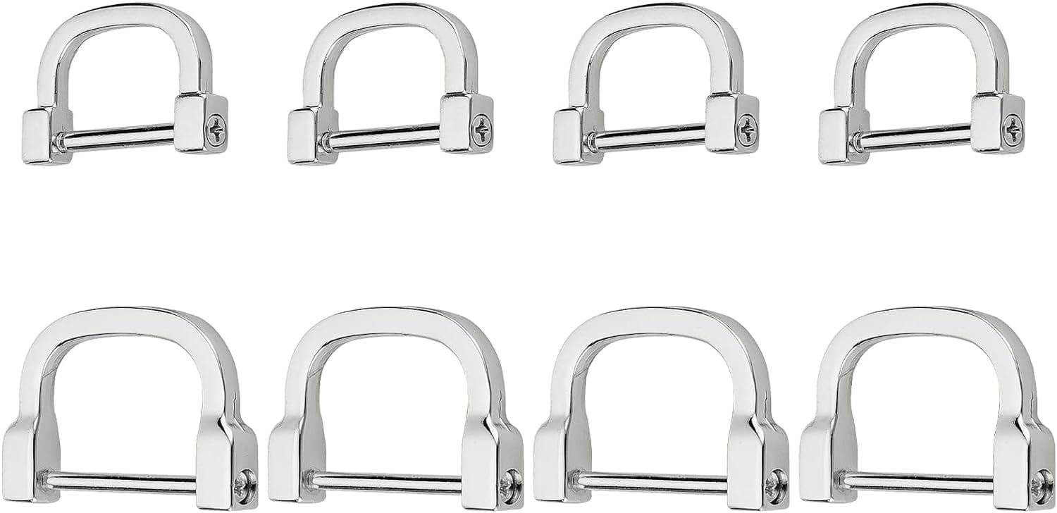 8 Pack D-Rings Screw in Shackle Mixed Color - Walmart.com